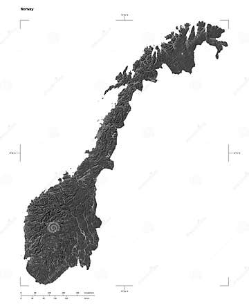 Norway Shape on White. Bilevel Stock Illustration - Illustration of ...