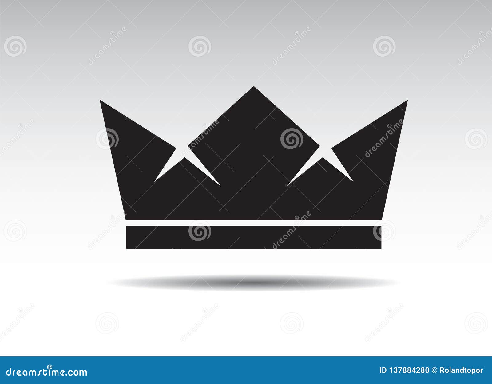 Shape of Black King Crown Icon. Vector Illustration Stock Illustration ...