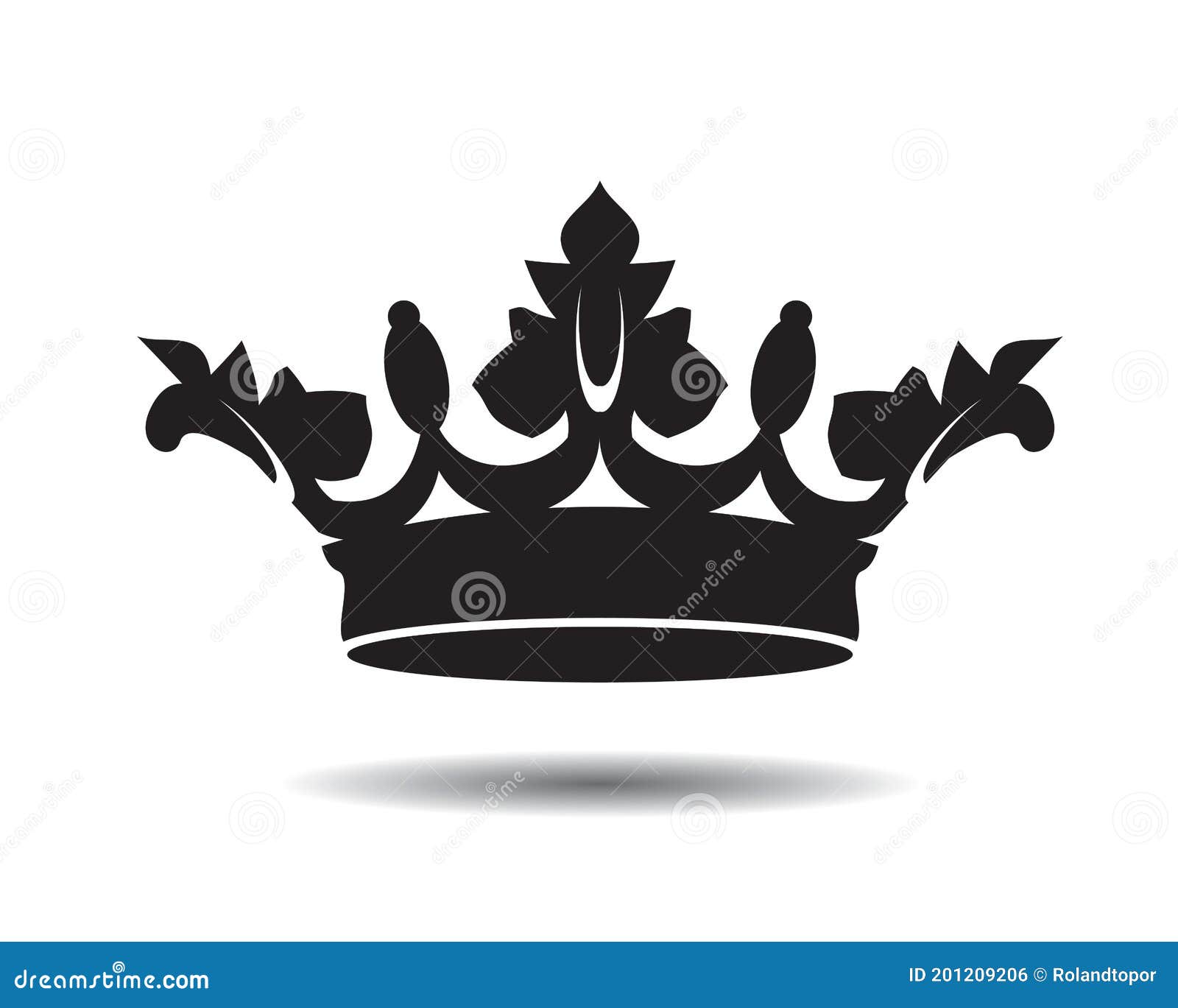 Shape of Black Vector King Crown and Icon. Vector Illustration Stock ...