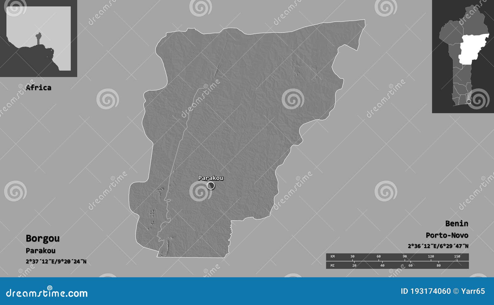 Borgou, Department of Benin,. Previews. Bilevel Stock Illustration ...