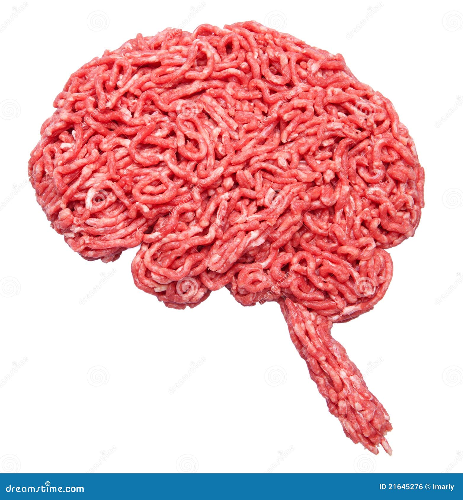 Shape of a Brain Made Out of Minced Meat Stock Photo - Image of fresh ...