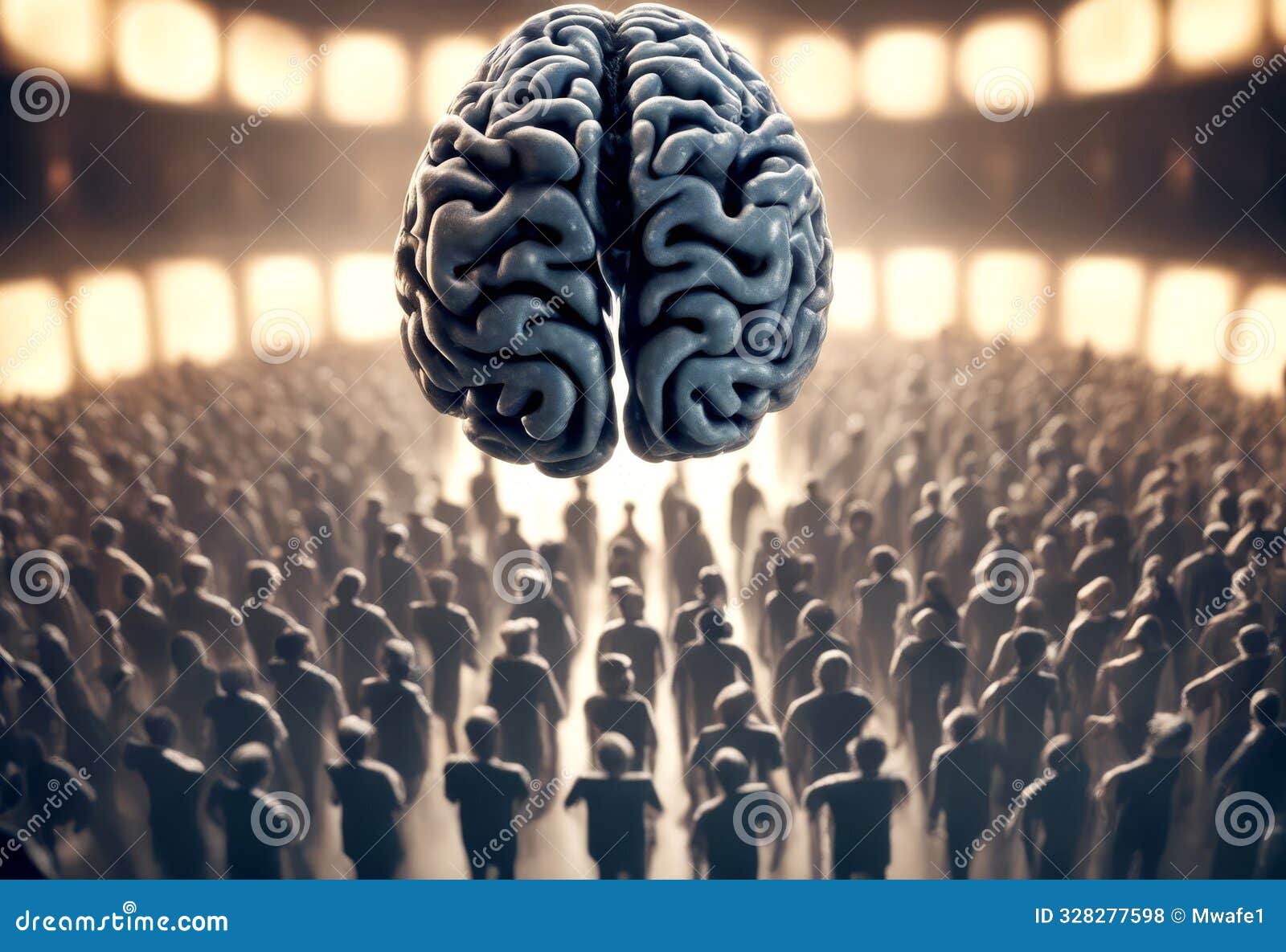 Shape brain people crowd stock photo. Image of audience - 328277598