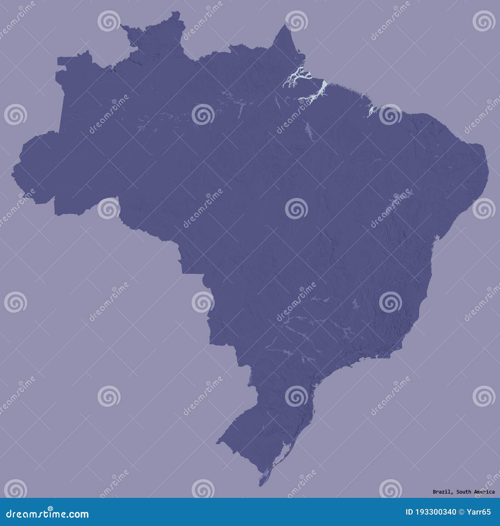 Brazil on Solid. Administrative Stock Illustration - Illustration of ...