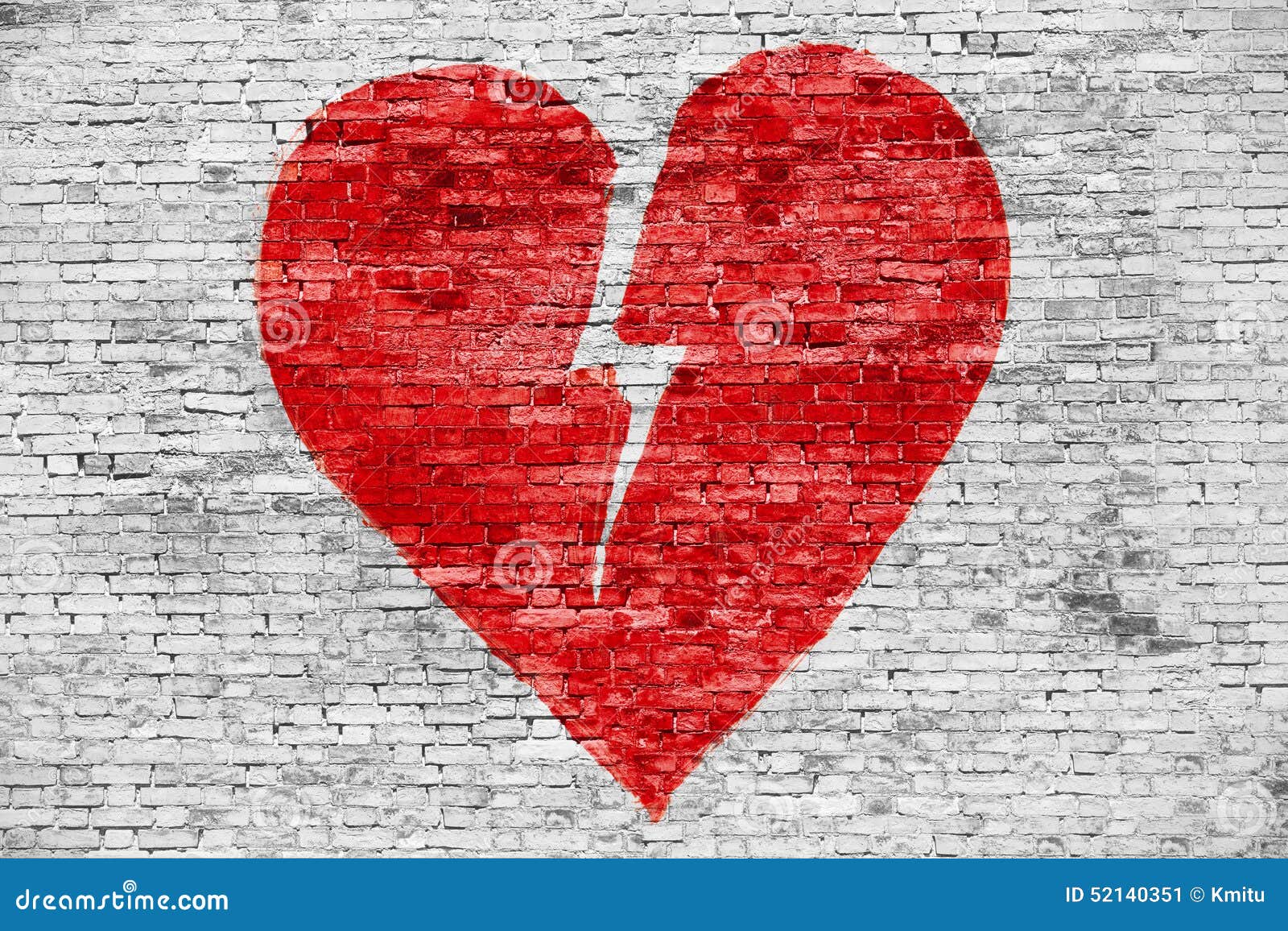 Shape of broken heart stock image. Image of heart, design - 52140351