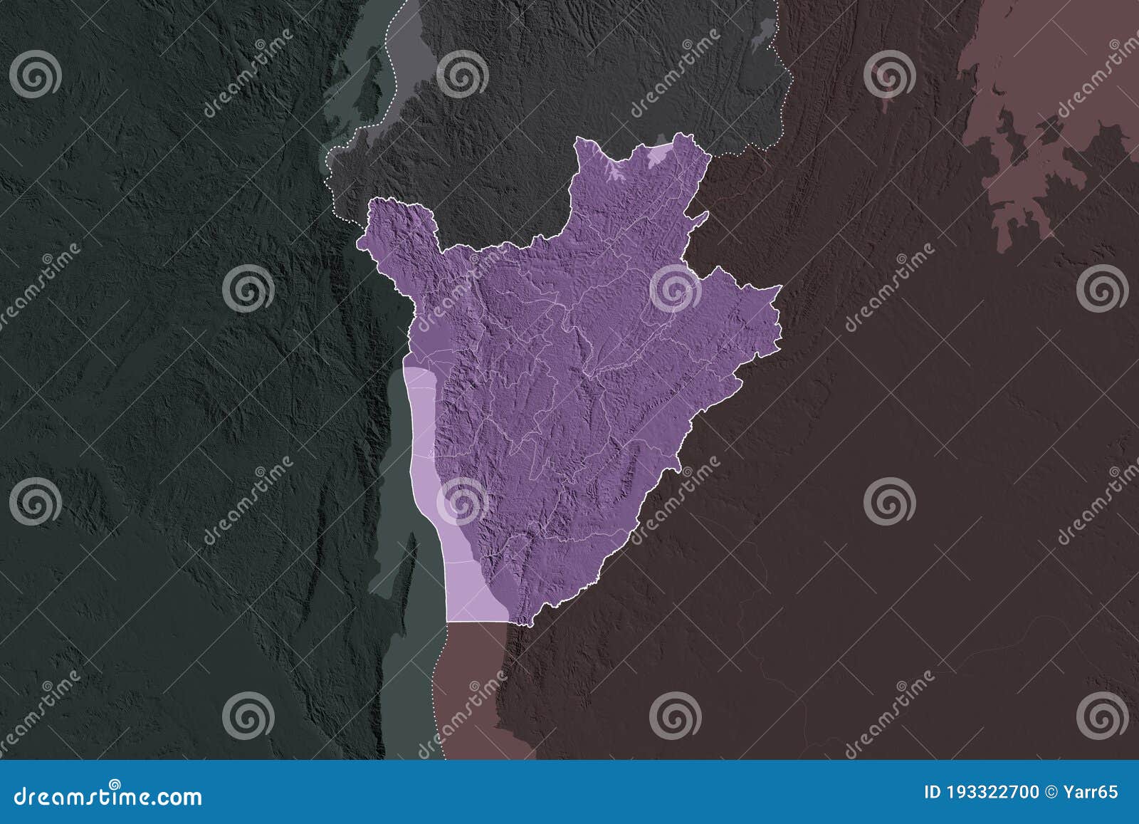Burundi Borders. Neighbourhood Desaturated. Administrative Stock ...