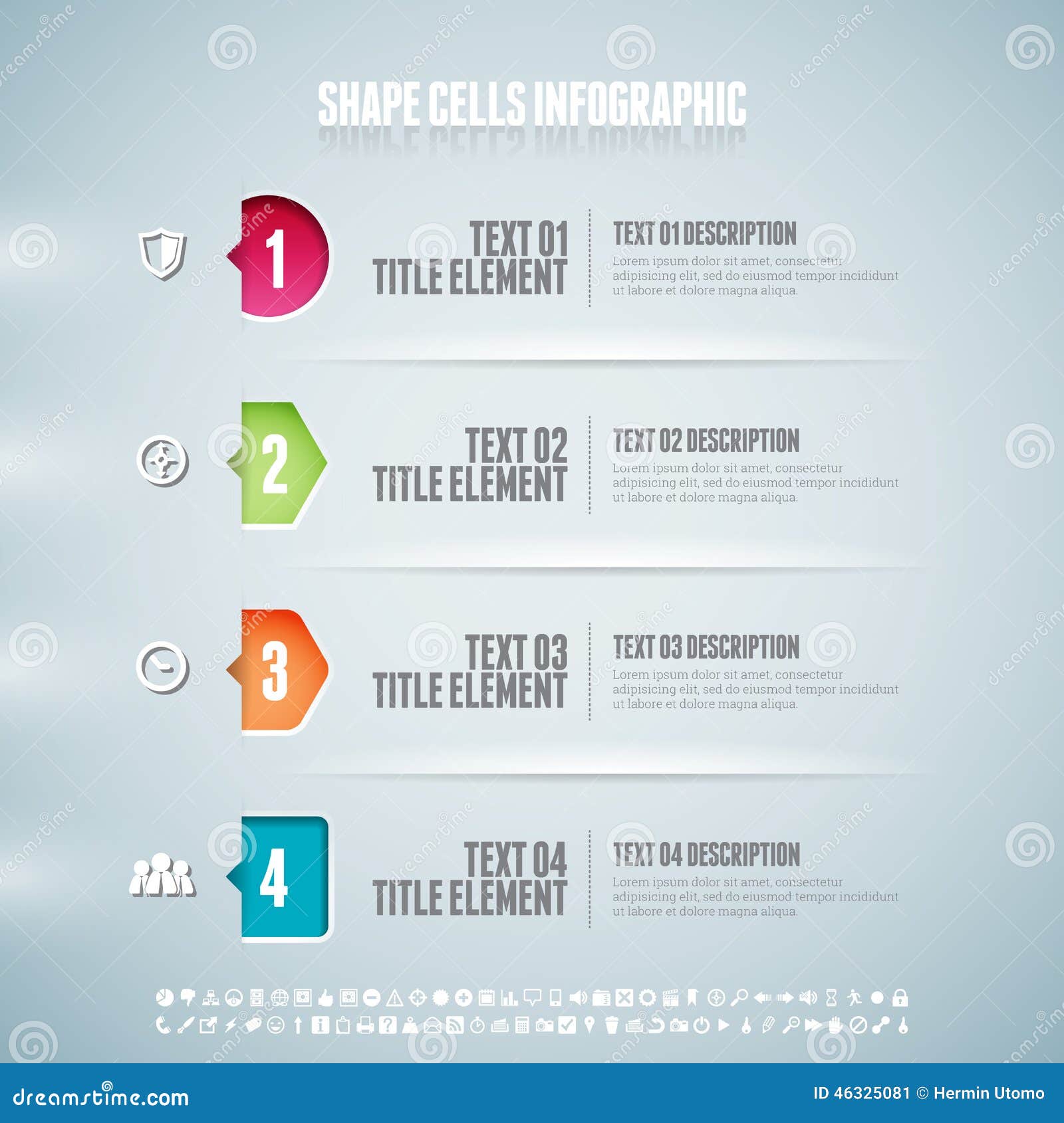 Shape Cells Infographic stock vector. Illustration of graphic - 46325081