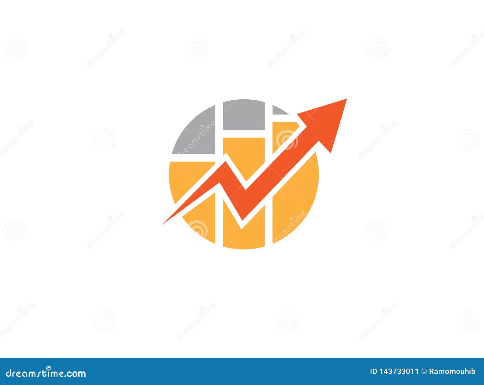 Shape and Chart Bar Arrow for Statistics and Trading Market for Logo ...