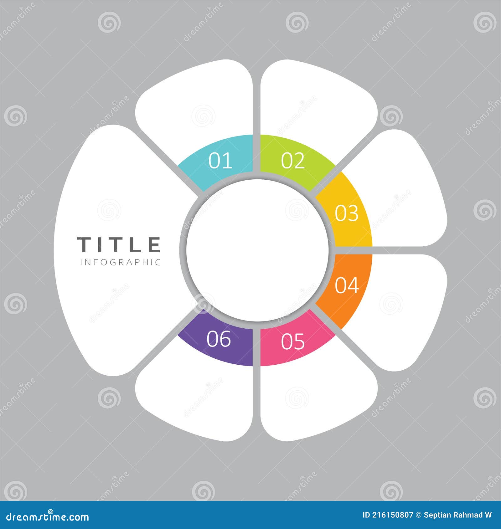 Shape Chart Infographic Template with 6 Options Stock Vector ...
