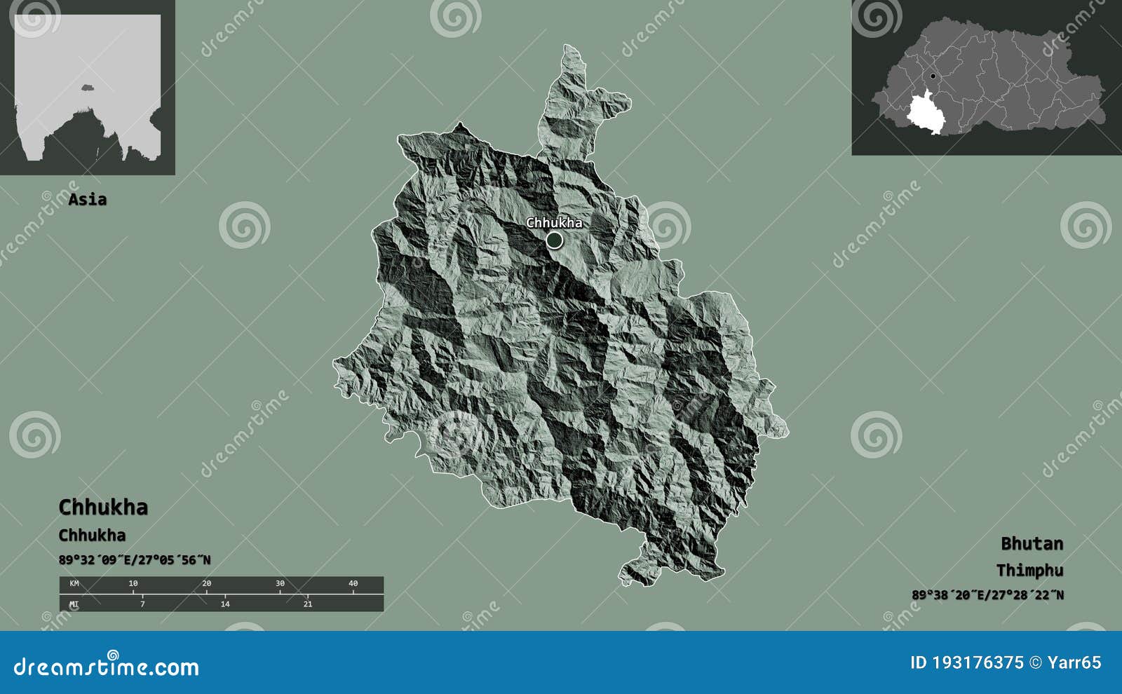 Chhukha, District of Bhutan,. Previews. Administrative Stock ...
