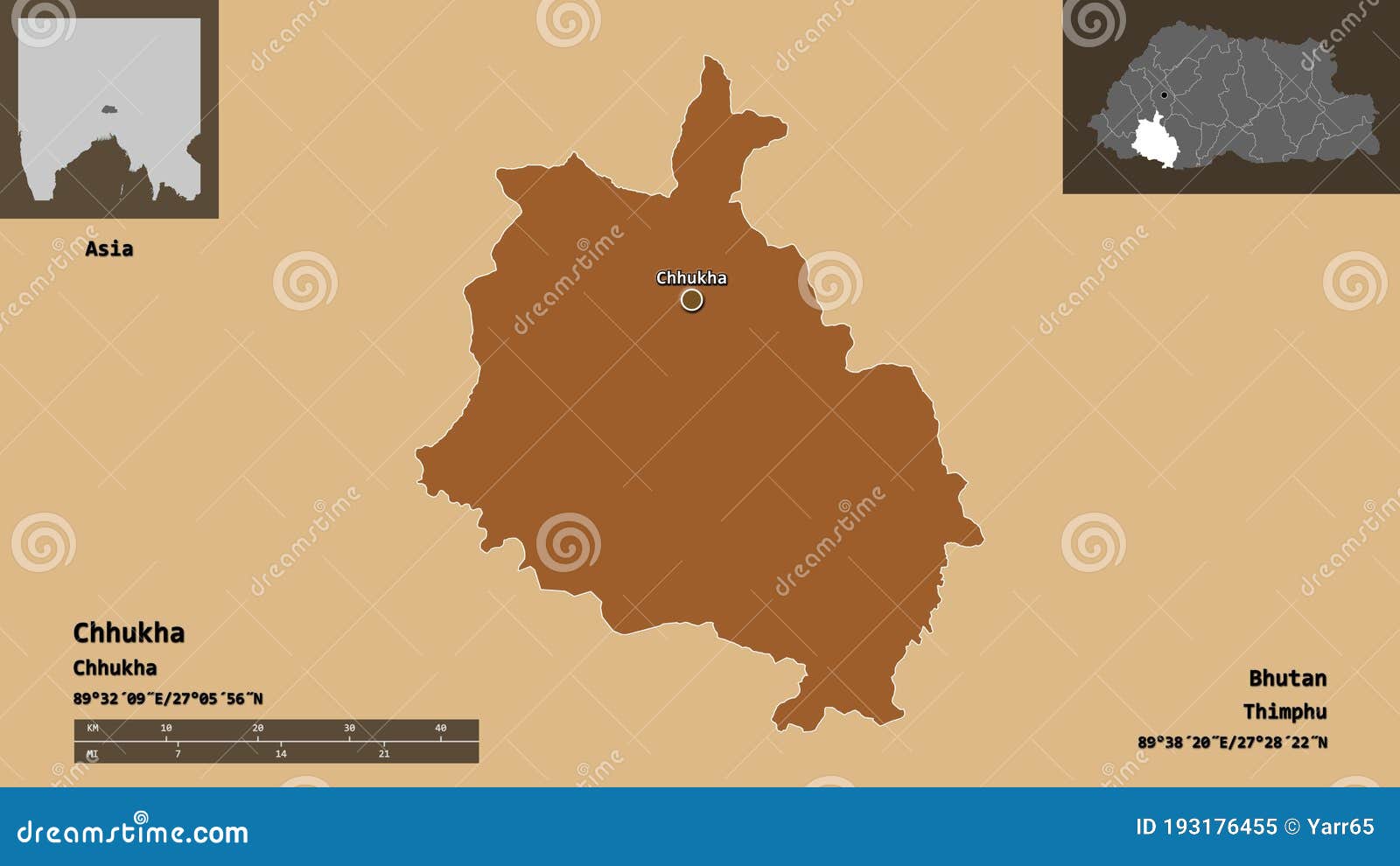 Chhukha, District of Bhutan,. Previews. Pattern Stock Illustration ...