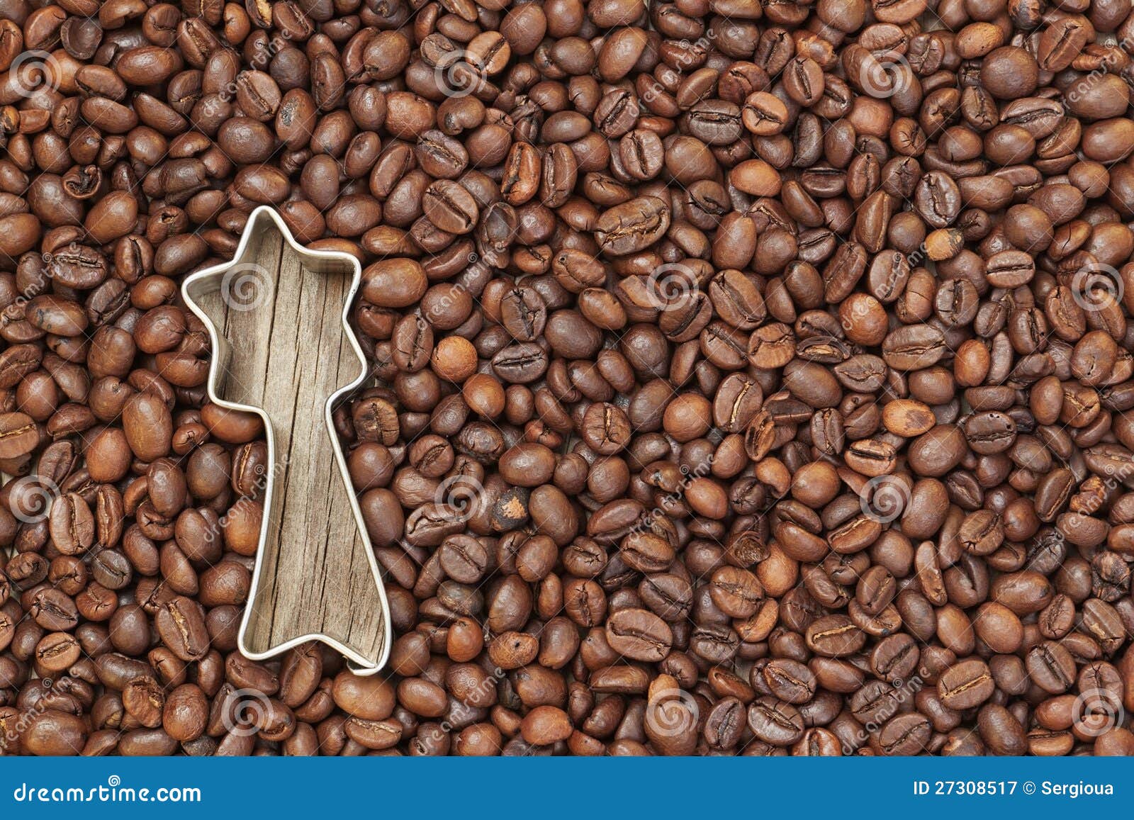 Shape of a Christmas Star in Coffee Beans. Stock Image - Image of ...