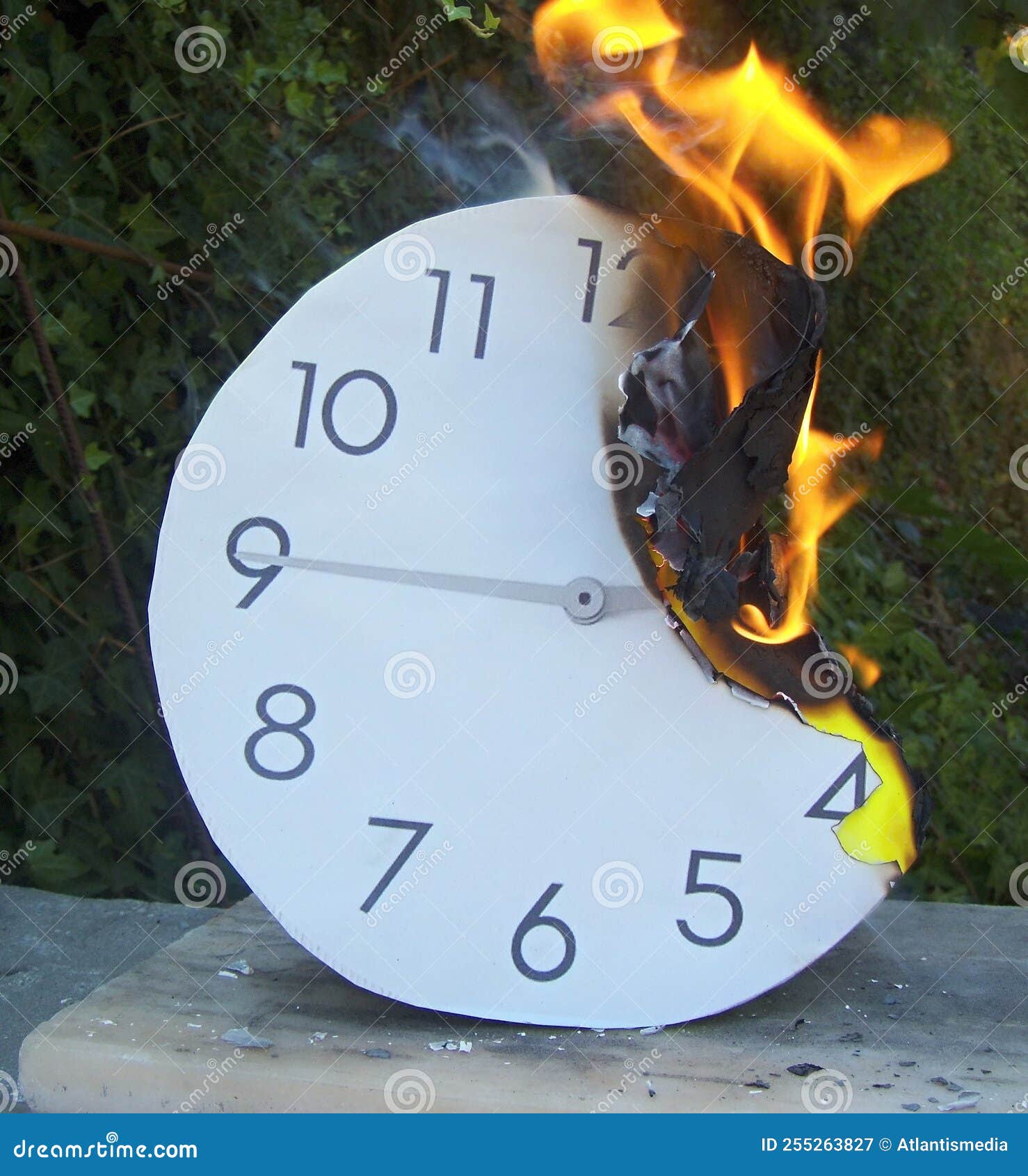 Burning your time stock image. Image of symbol, symbolic - 255263827