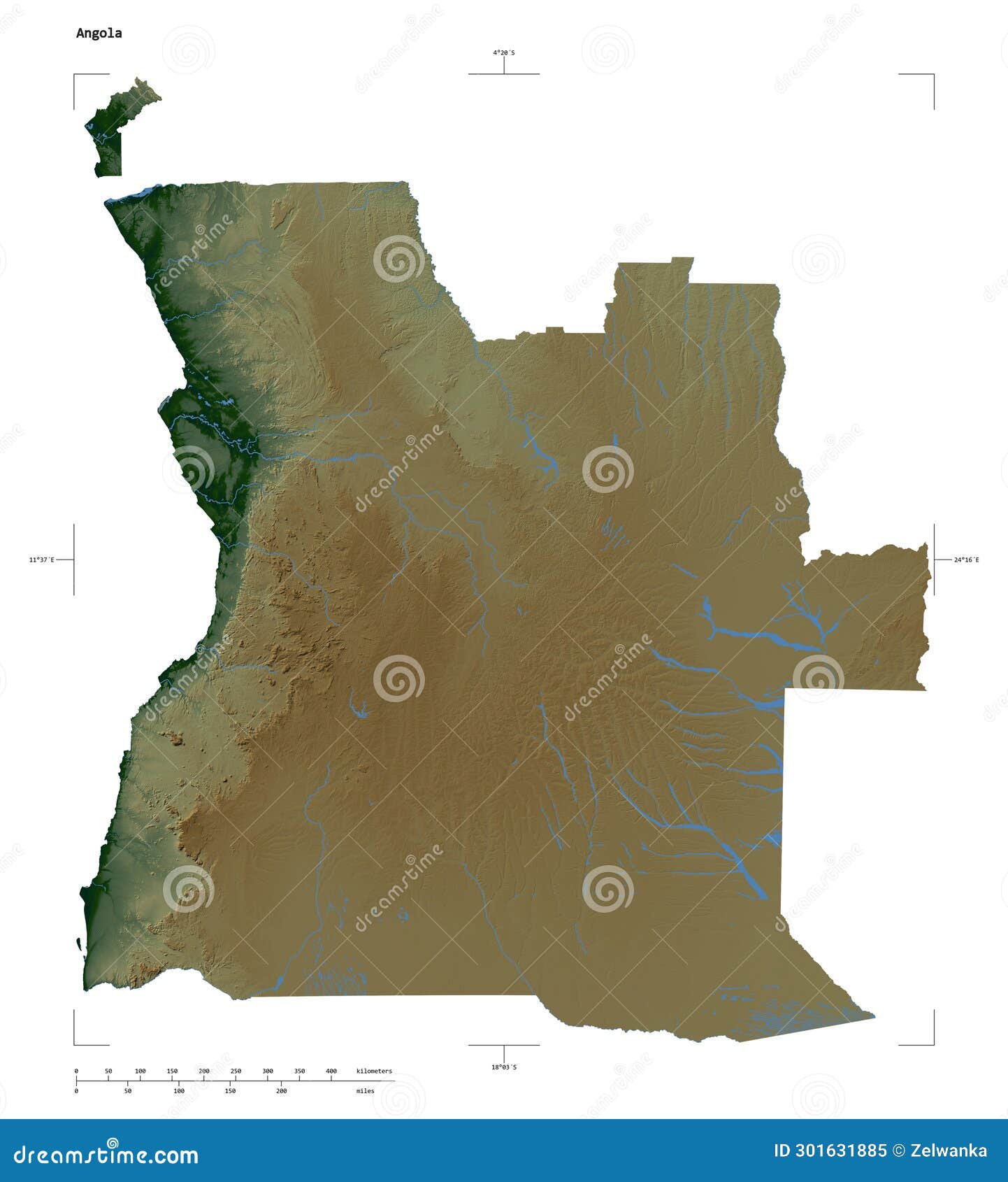 Angola Shape on White. Physical Stock Illustration - Illustration of ...