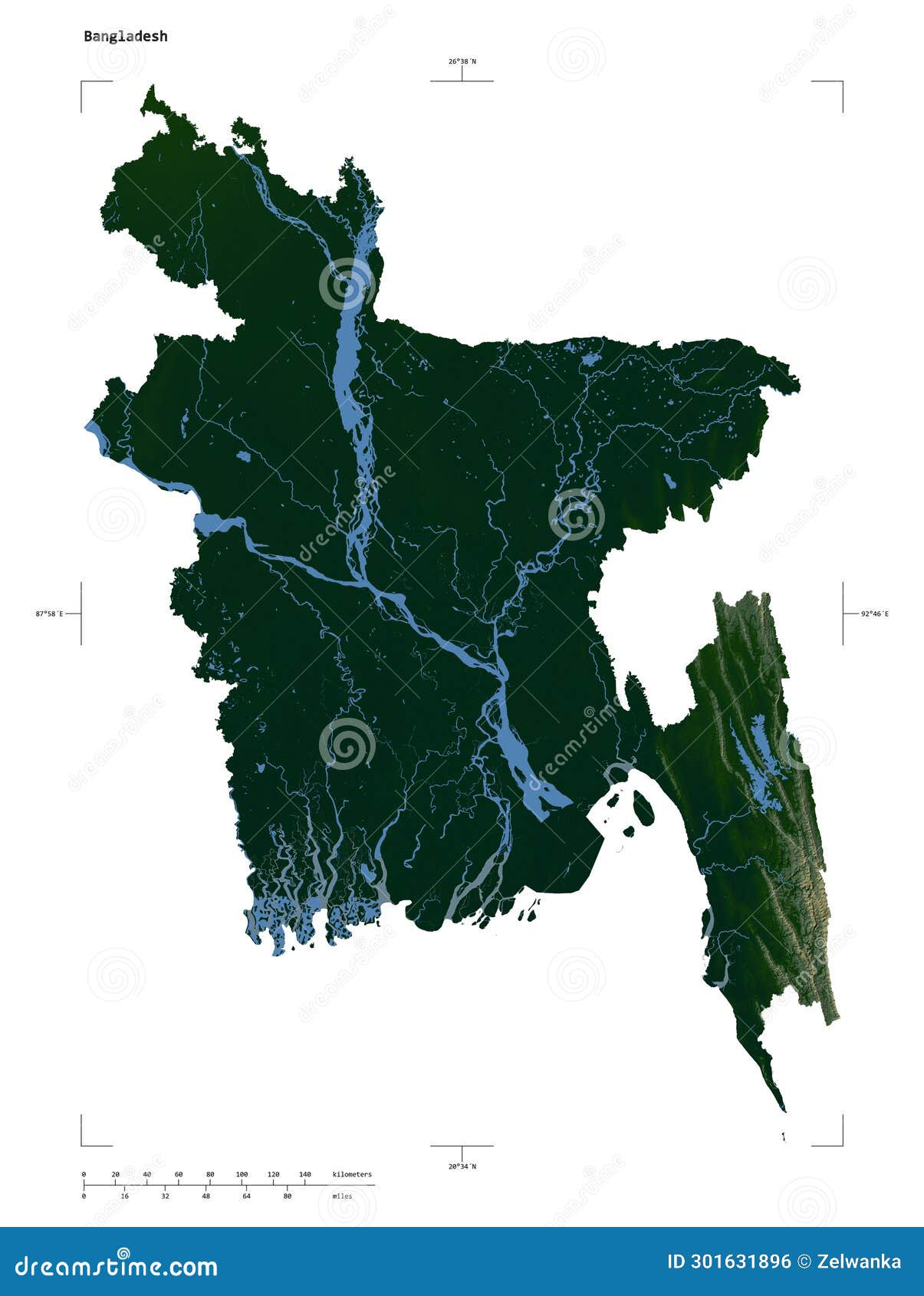 Bangladesh Shape on White. Physical Stock Illustration - Illustration ...