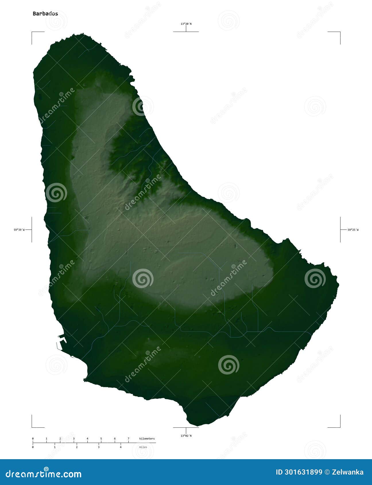 Barbados Shape on White. Physical Stock Illustration - Illustration of ...