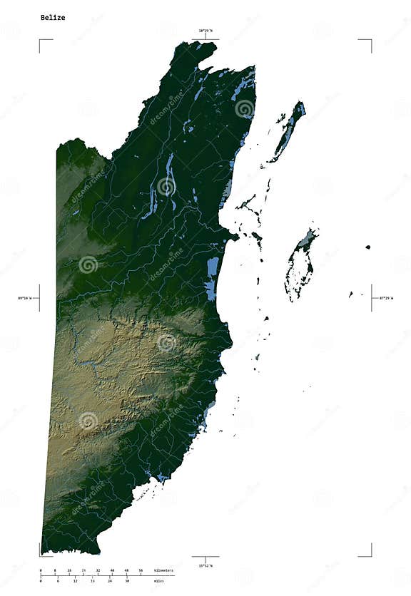 Belize Shape on White. Physical Stock Illustration - Illustration of ...