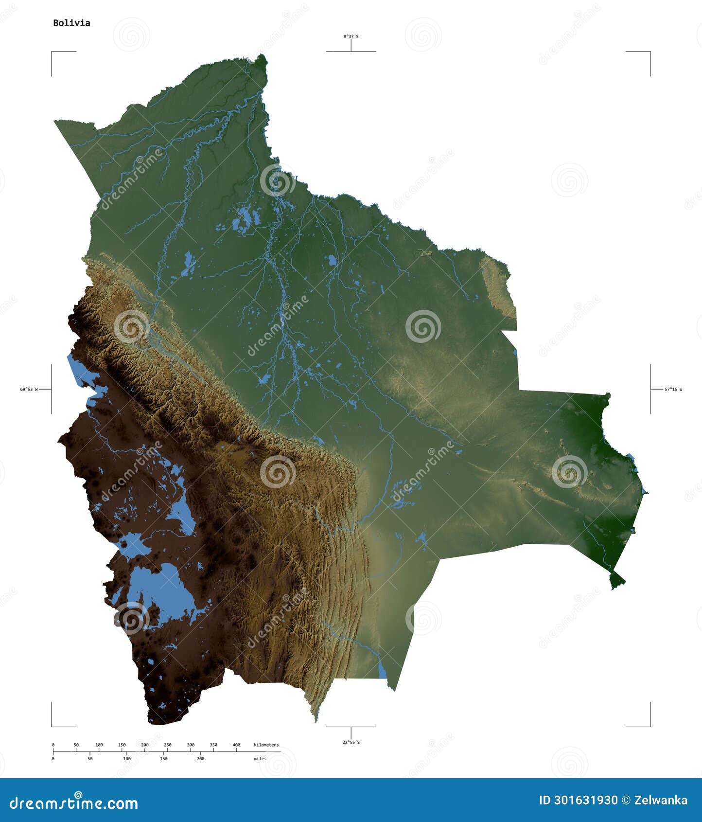 Bolivia Shape on White. Physical Stock Illustration - Illustration of ...