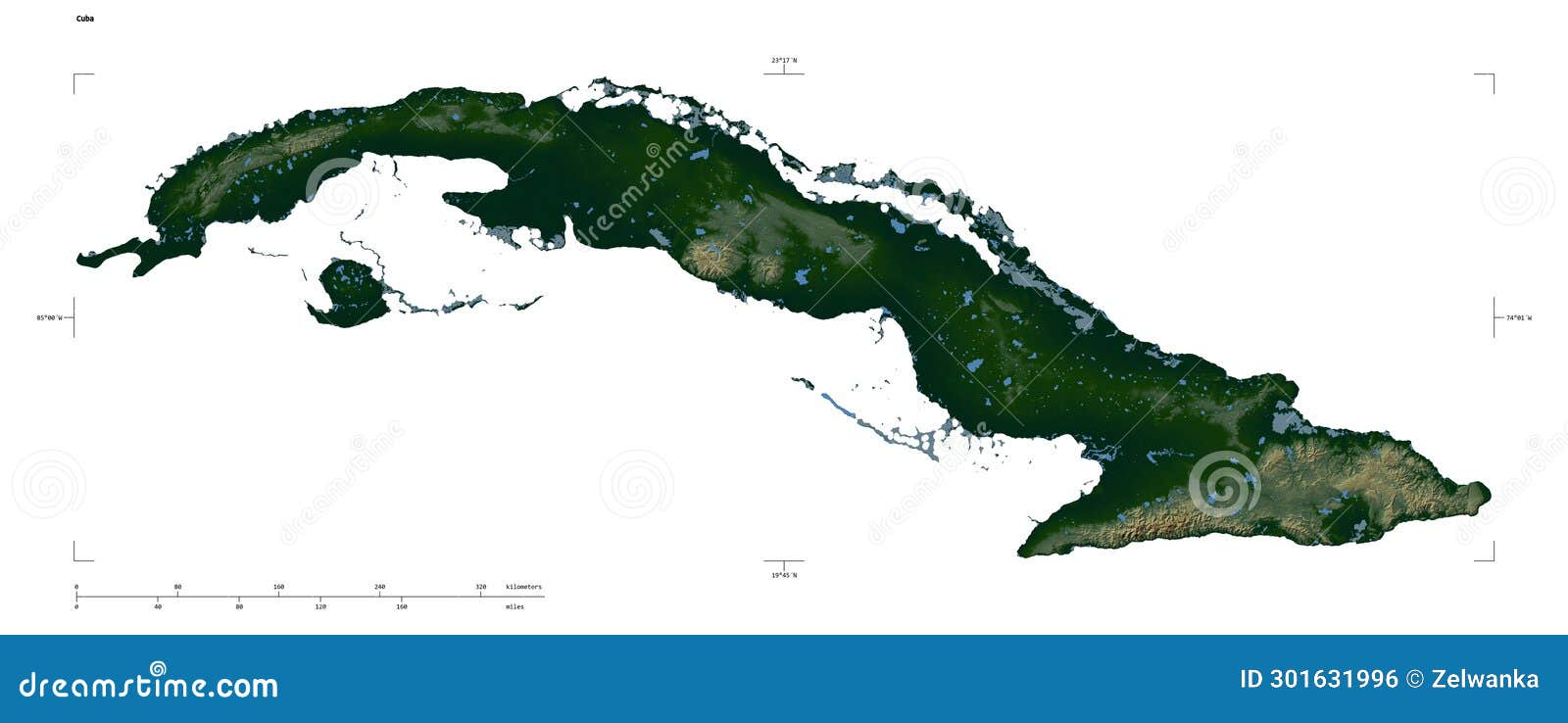 Cuba Shape on White. Physical Stock Illustration - Illustration of ...