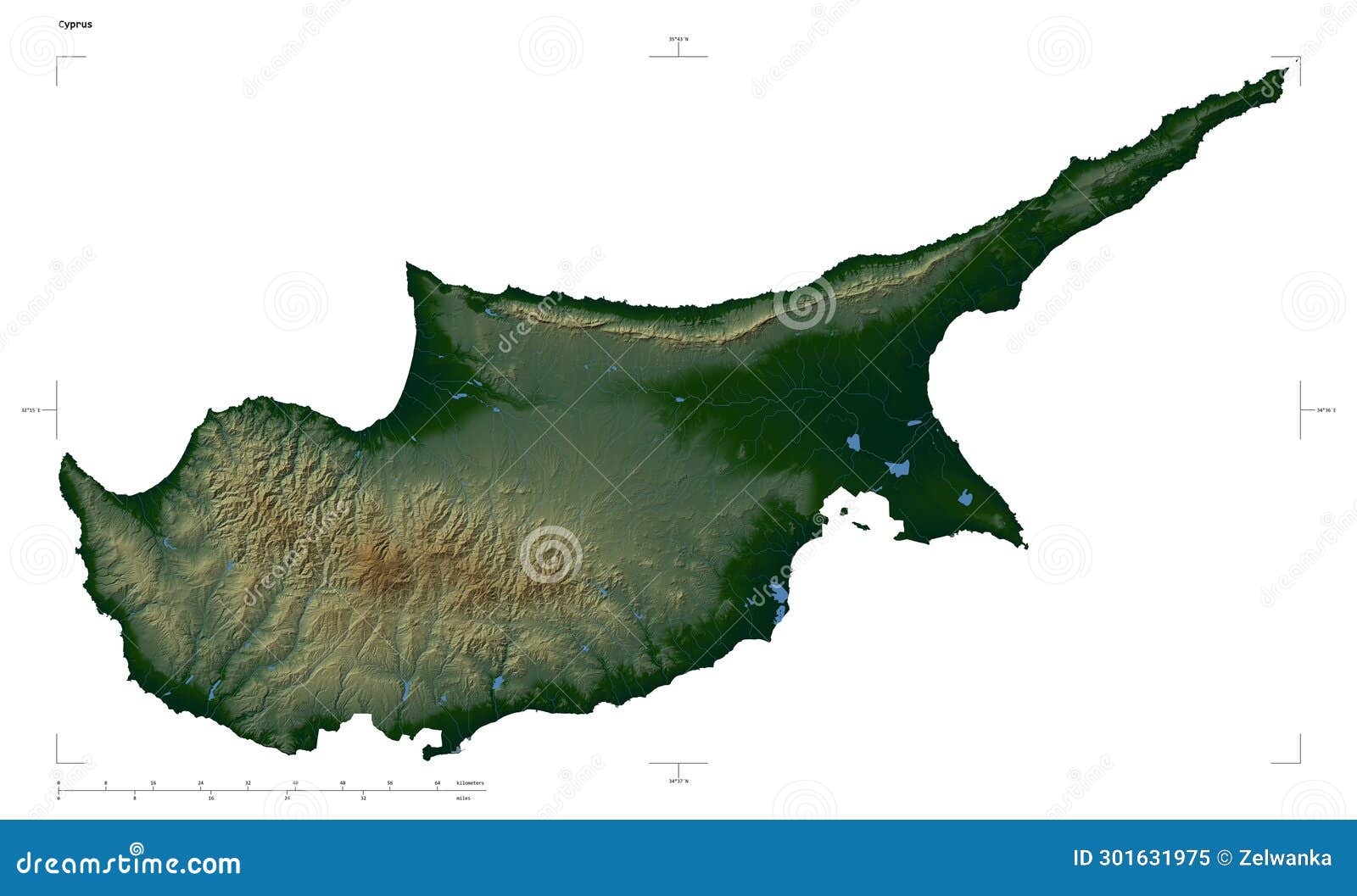 Cyprus Shape on White. Physical Stock Illustration - Illustration of ...