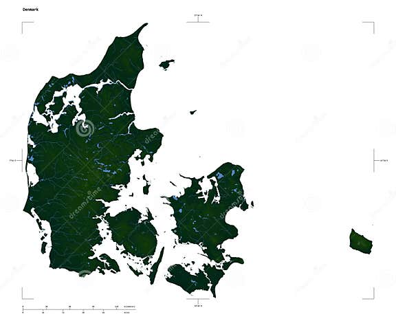 Denmark Shape on White. Physical Stock Illustration - Illustration of ...