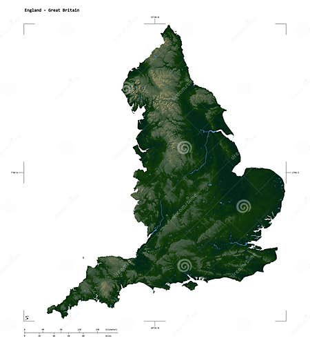 England - Great Britain Shape on White. Physical Stock Illustration ...