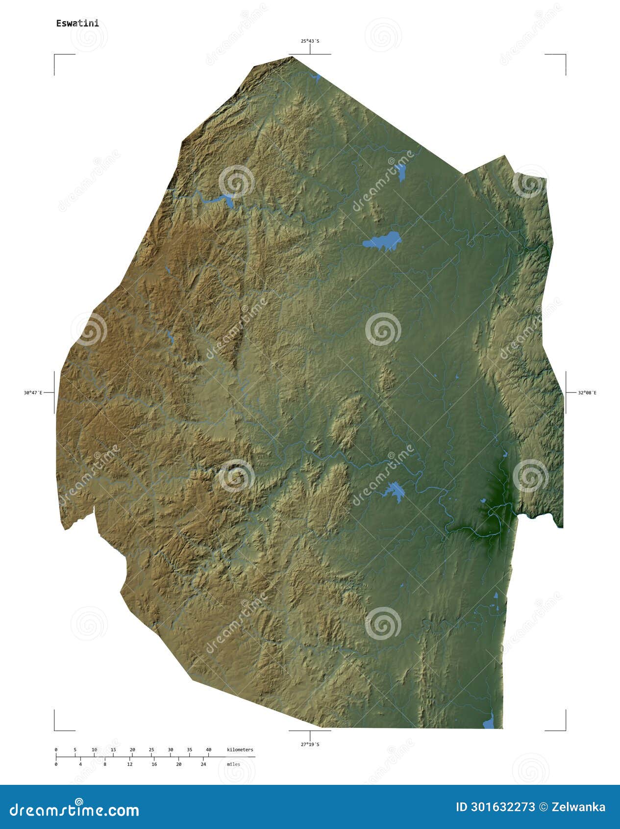Eswatini Shape on White. Physical Stock Illustration - Illustration of science, africa: 301632273