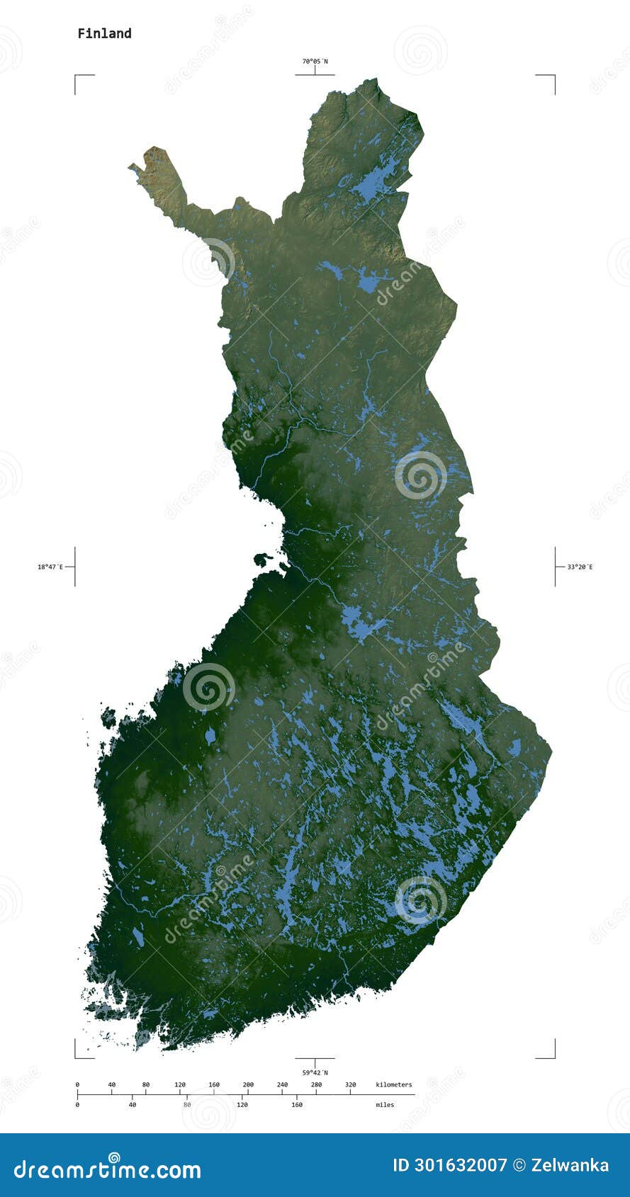 Finland Shape on White. Physical Stock Illustration - Illustration of ...