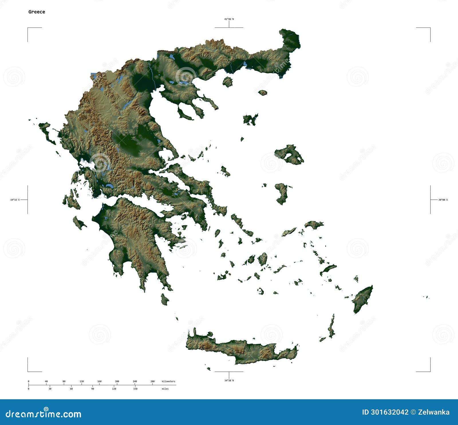 Greece Shape on White. Physical Stock Illustration - Illustration of ...