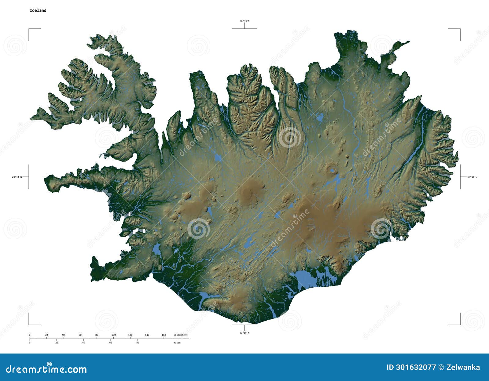 Iceland Shape on White. Physical Stock Illustration - Illustration of ...