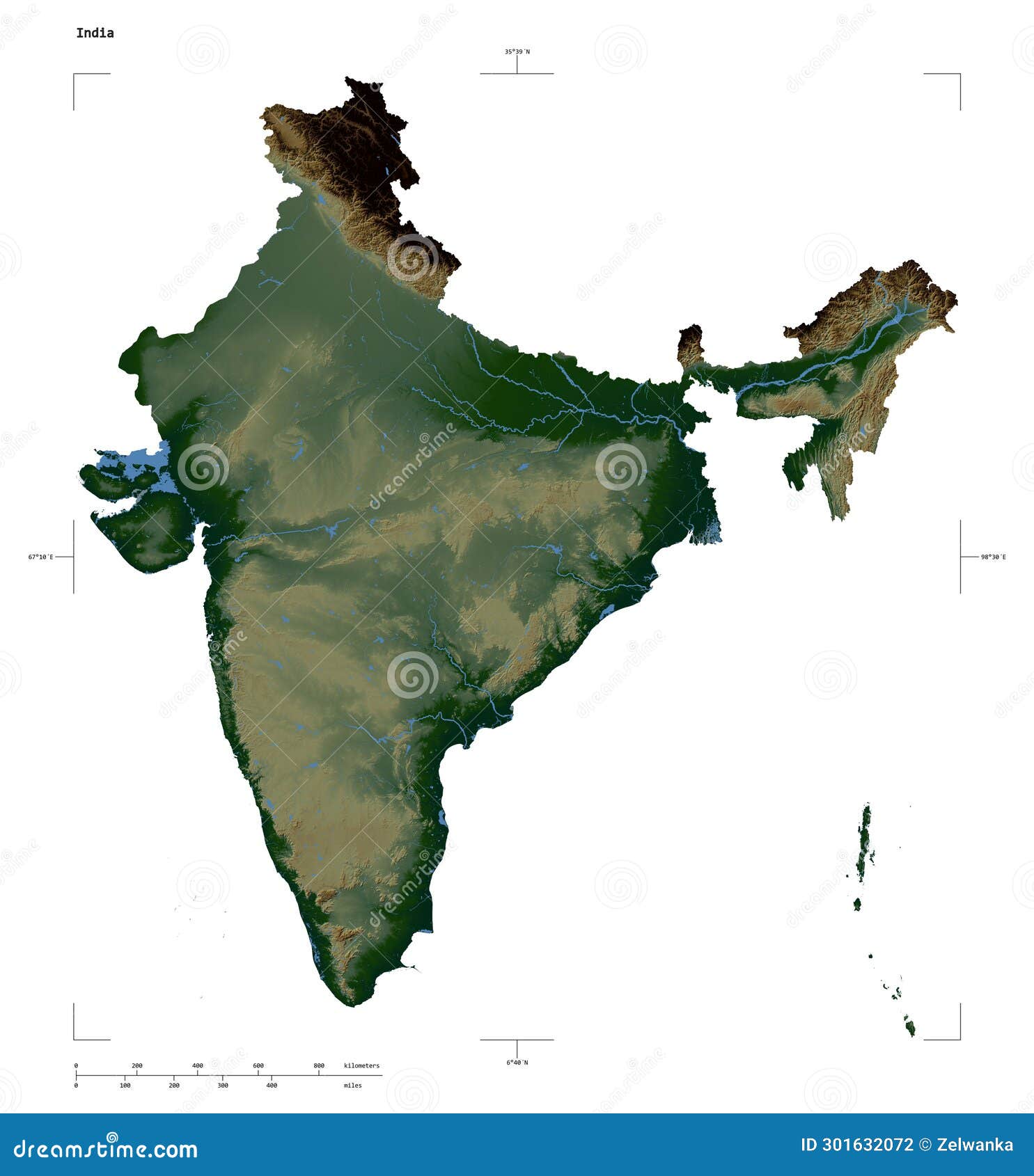 India Shape on White. Physical Stock Illustration - Illustration of ...
