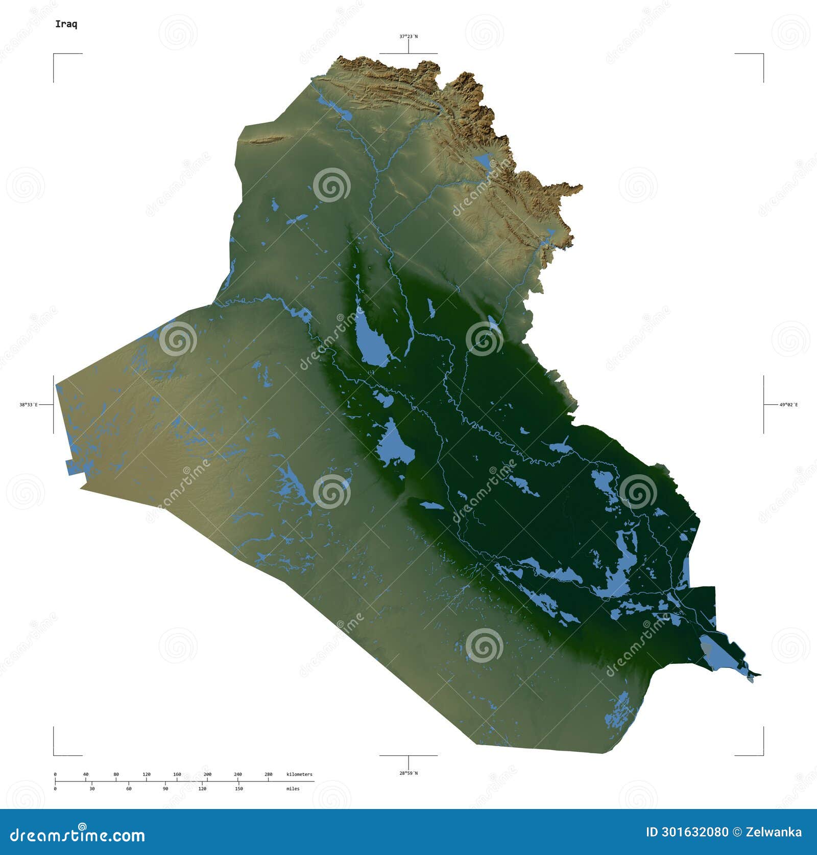 Iraq Shape on White. Physical Stock Illustration - Illustration of ...