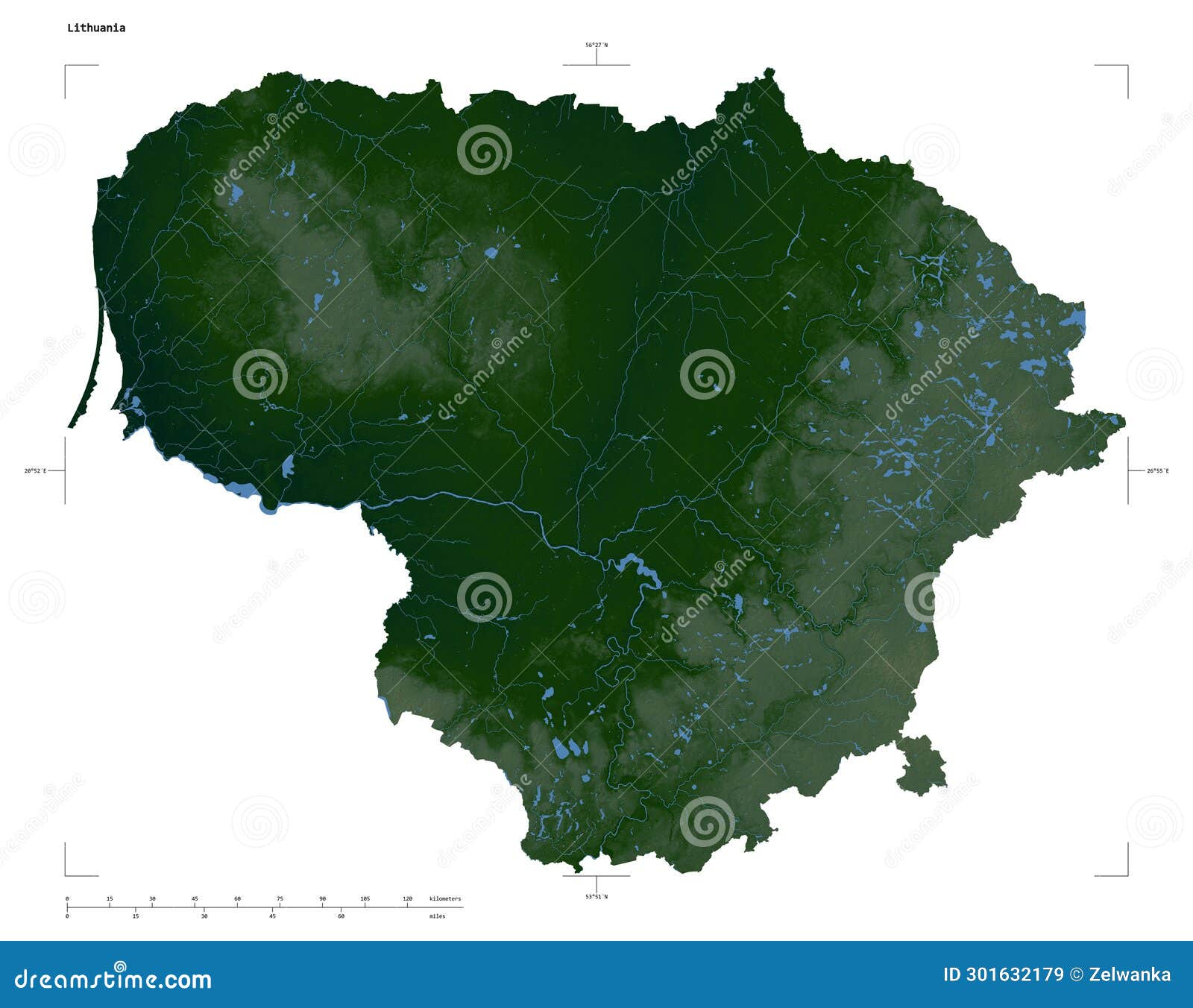 Lithuania Shape on White. Physical Stock Illustration - Illustration of ...