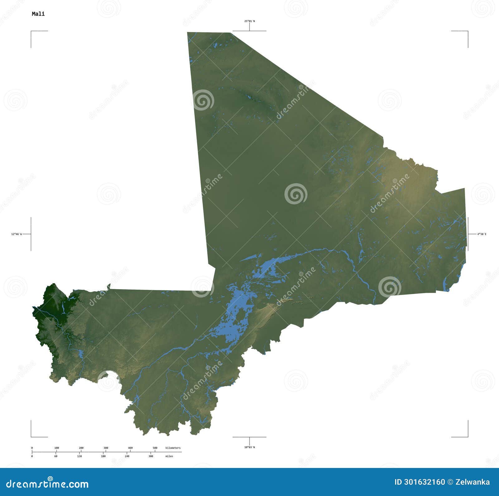Mali Shape on White. Physical Stock Illustration - Illustration of ...