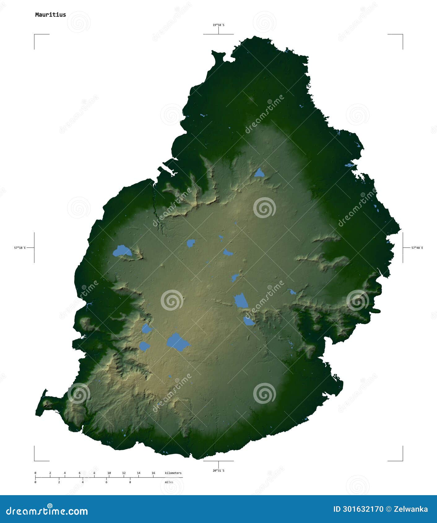 Mauritius Shape on White. Physical Stock Illustration - Illustration of ...