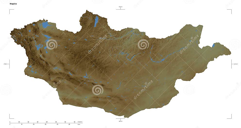 Mongolia Shape on White. Physical Stock Illustration - Illustration of ...