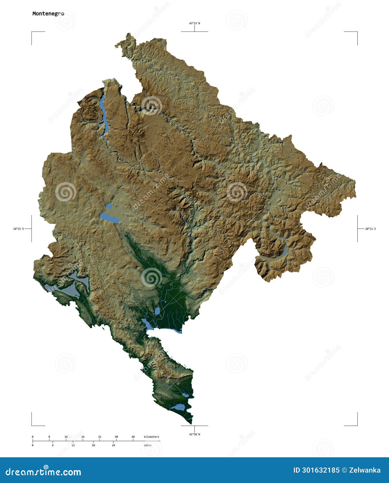Montenegro Shape on White. Physical Stock Illustration - Illustration ...