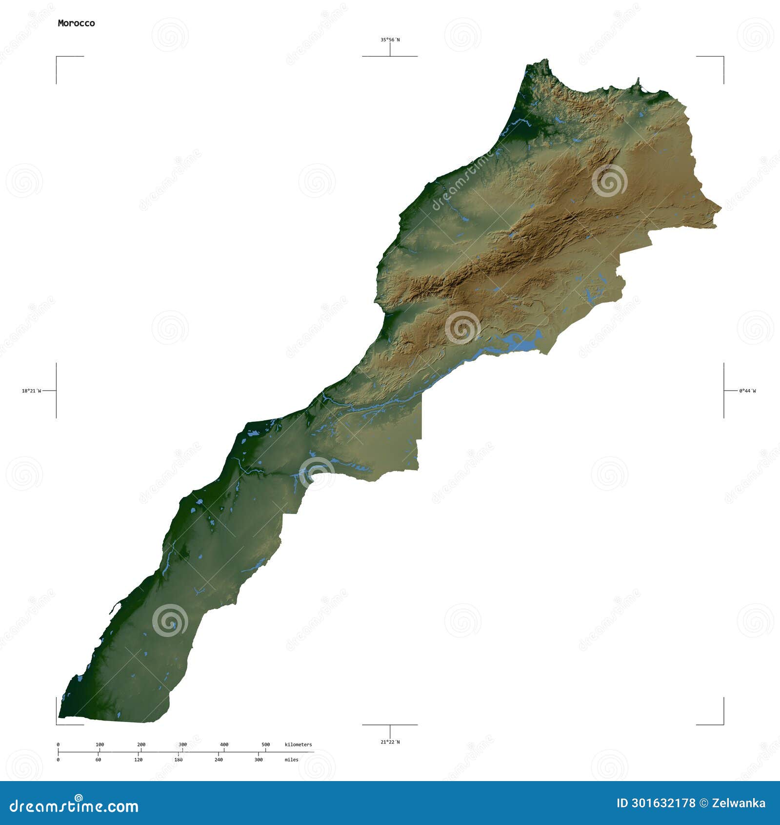Morocco Shape on White. Physical Stock Illustration - Illustration of ...