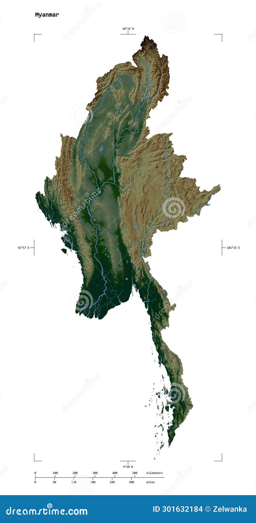 Myanmar Shape on White. Physical Stock Illustration - Illustration of ...