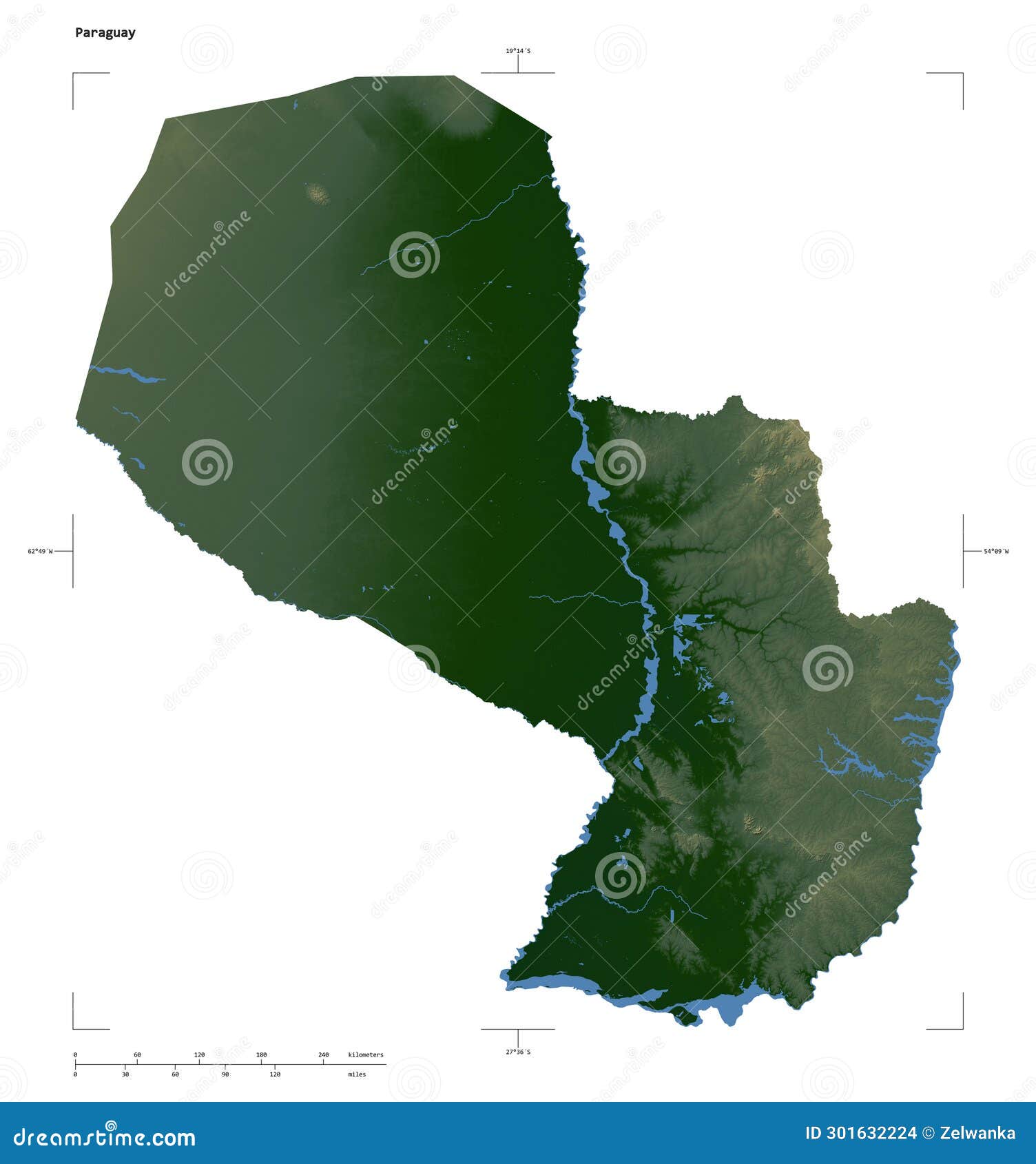 Paraguay Shape on White. Physical Stock Illustration - Illustration of ...