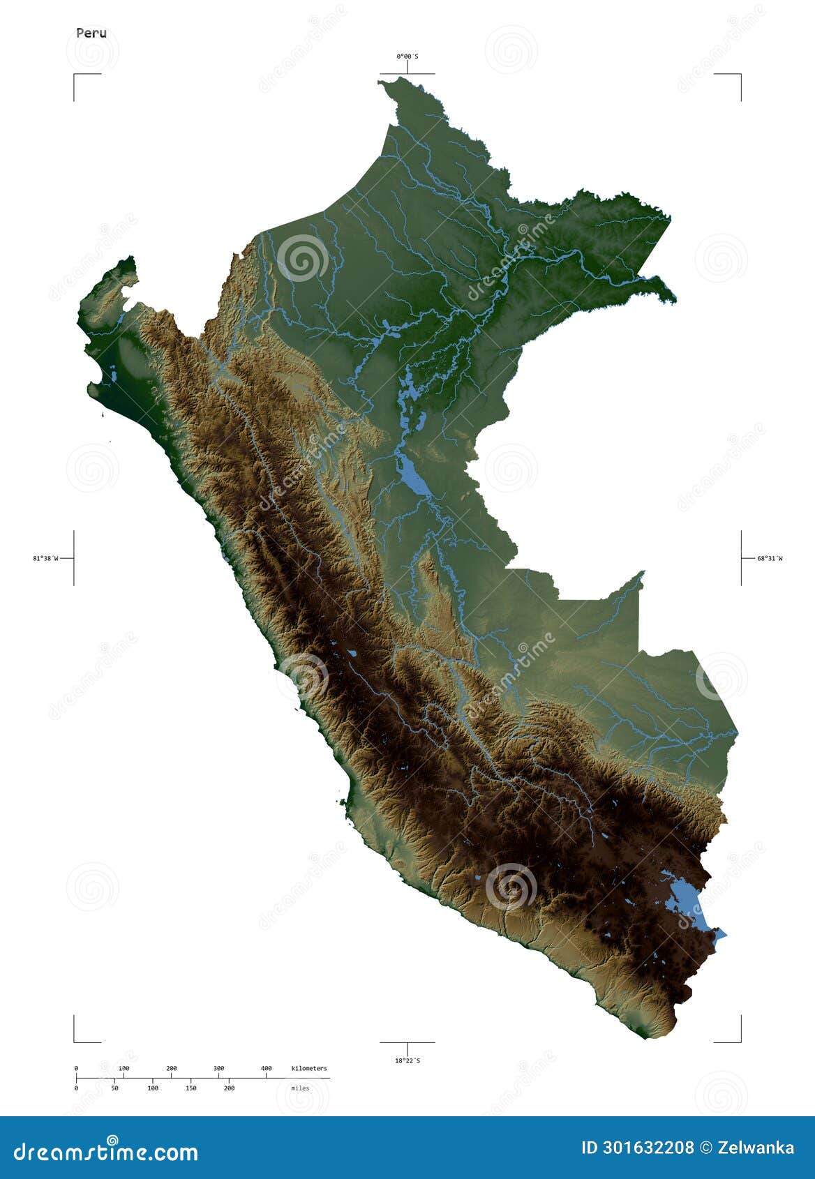 Peru Shape on White. Physical Stock Illustration - Illustration of peru ...