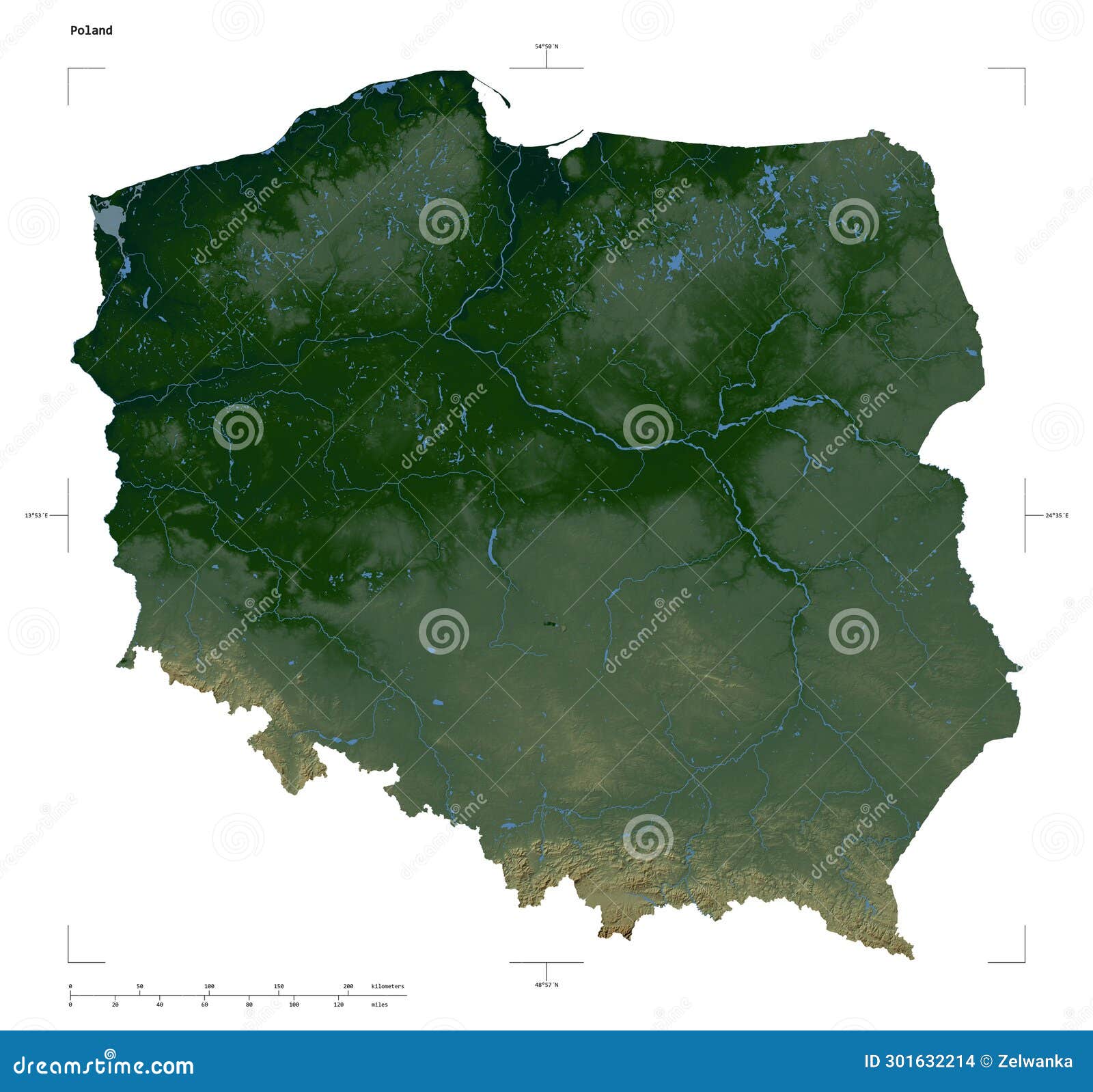 Poland Shape on White. Physical Stock Illustration - Illustration of ...