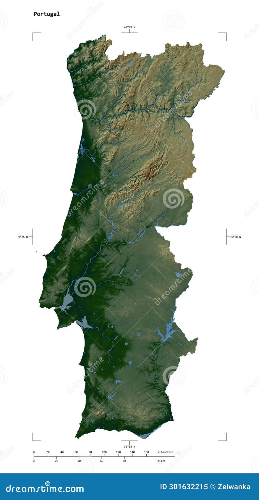 Portugal Shape on White. Physical Stock Illustration - Illustration of ...