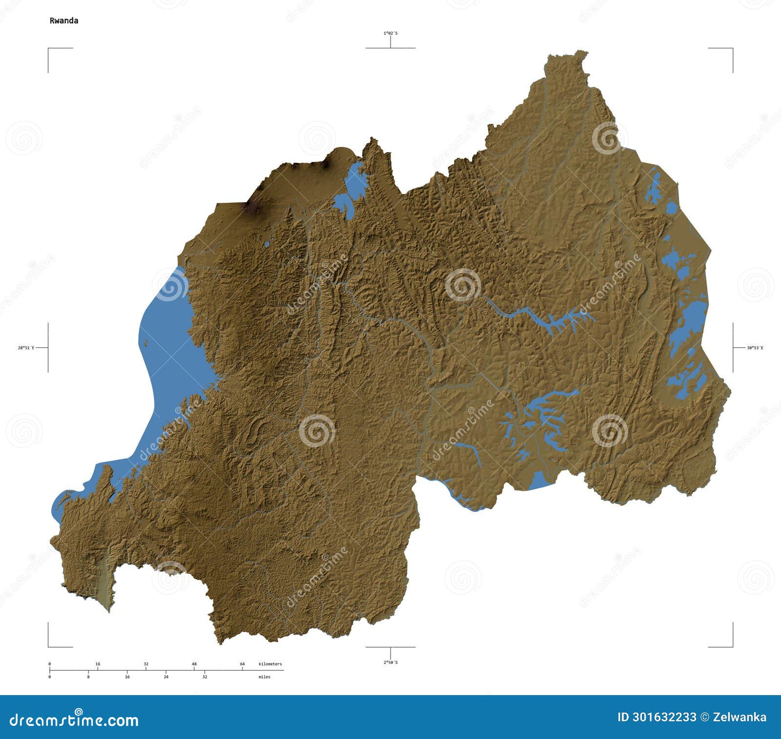 Rwanda Shape on White. Physical Stock Illustration - Illustration of atlas, solid: 301632233