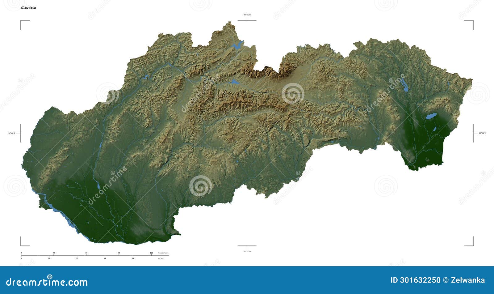 Slovakia Shape on White. Physical Stock Illustration - Illustration of ...