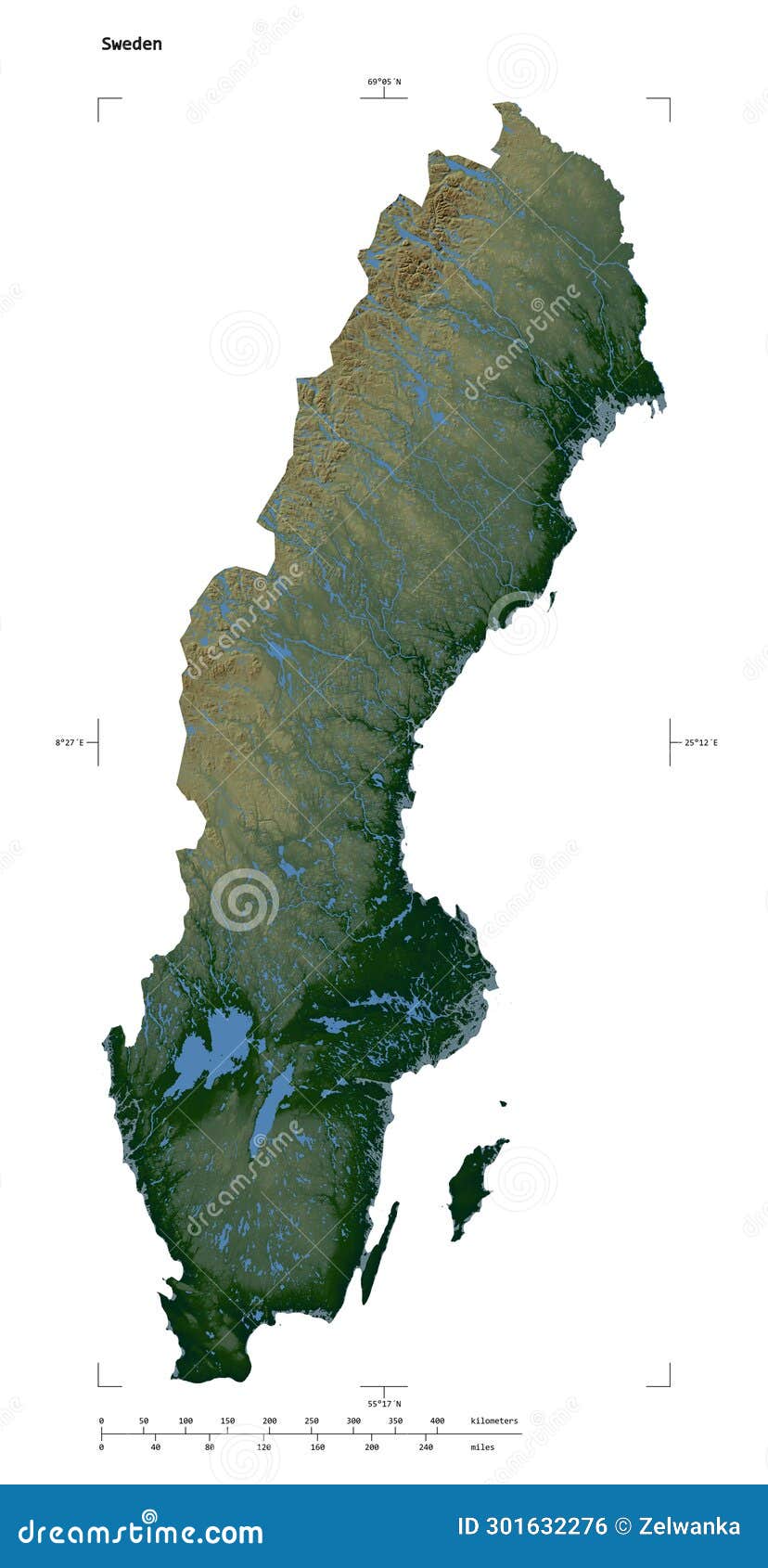 Sweden Shape on White. Physical Stock Illustration - Illustration of ...