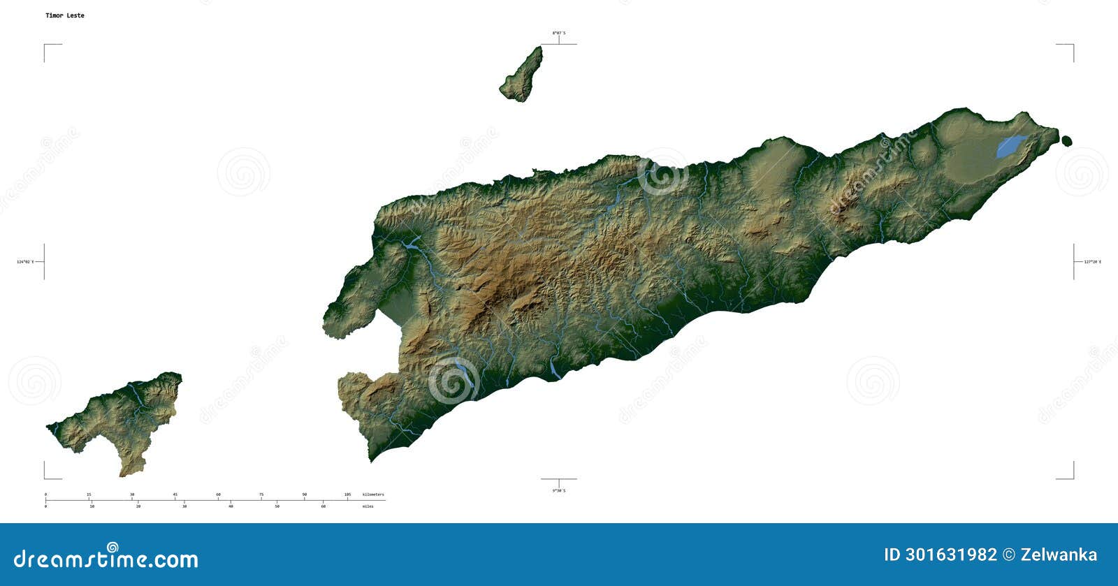 Timor Leste Shape on White. Physical Stock Illustration - Illustration ...