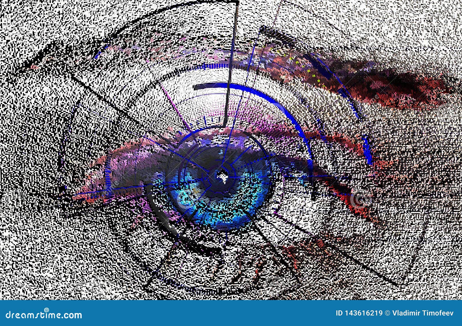 Shape Composition, Block, Geometric Structure. Biometric Scan of the ...