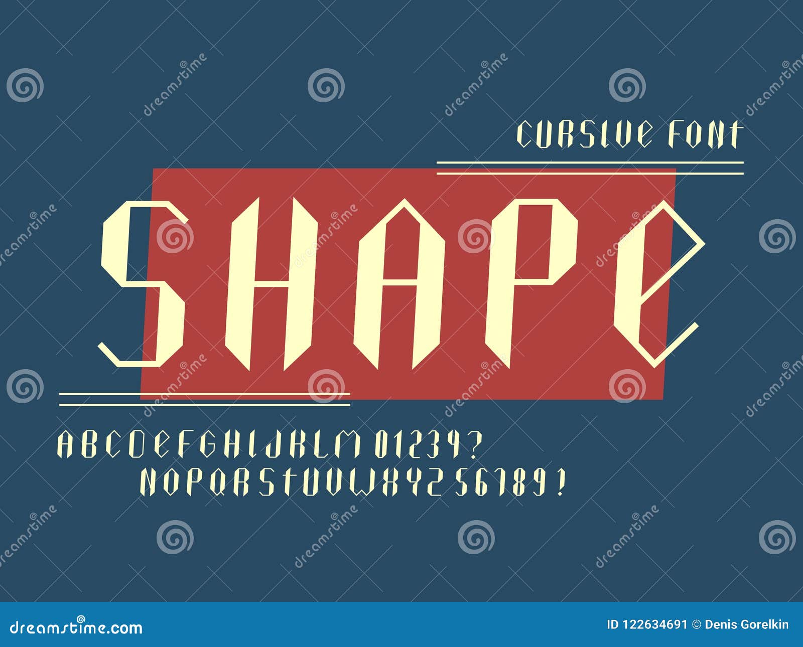 Shape Cursive. Vector Alphabet Stock Vector - Illustration of string ...