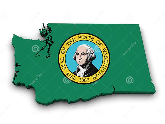 Washington State Icon Map Shape Stock Illustration - Illustration of ...