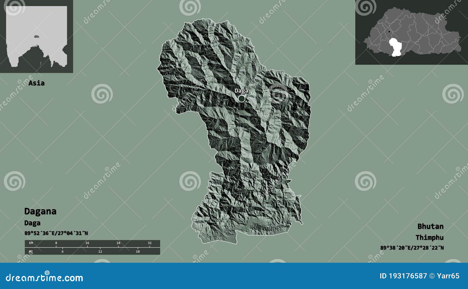 Dagana, District of Bhutan,. Previews. Administrative Stock ...